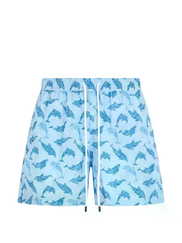 Fedeli Marine Pattern Swim Shorts