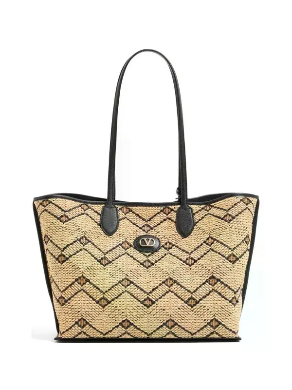 Valentino Garavani Medium Raffia Shopping Bag