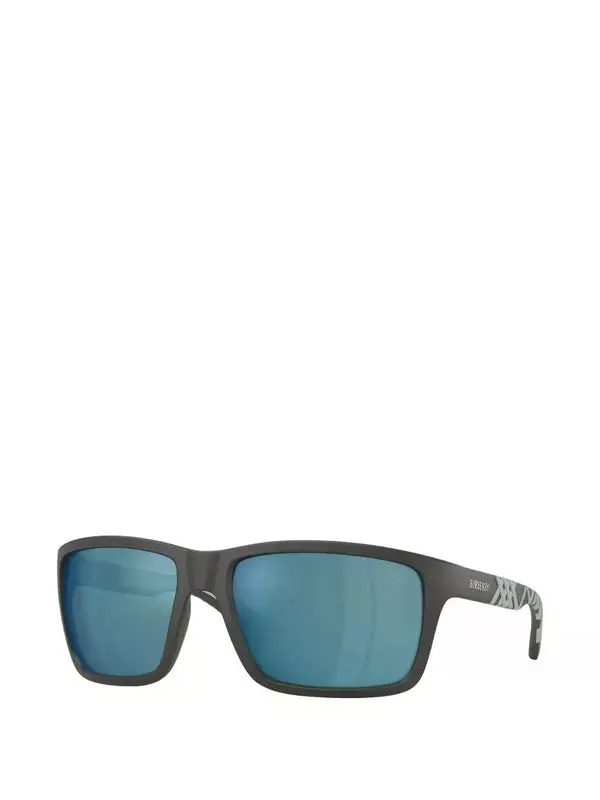 Burberry Check-pattern Square-frame Sunglasses - Grey