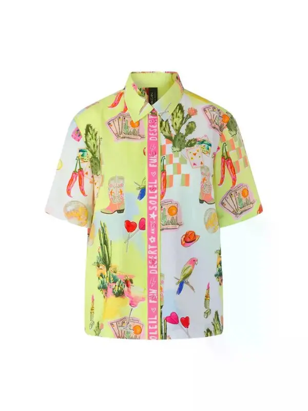 MARCCAIN Graphic Print Blouse - Yellow