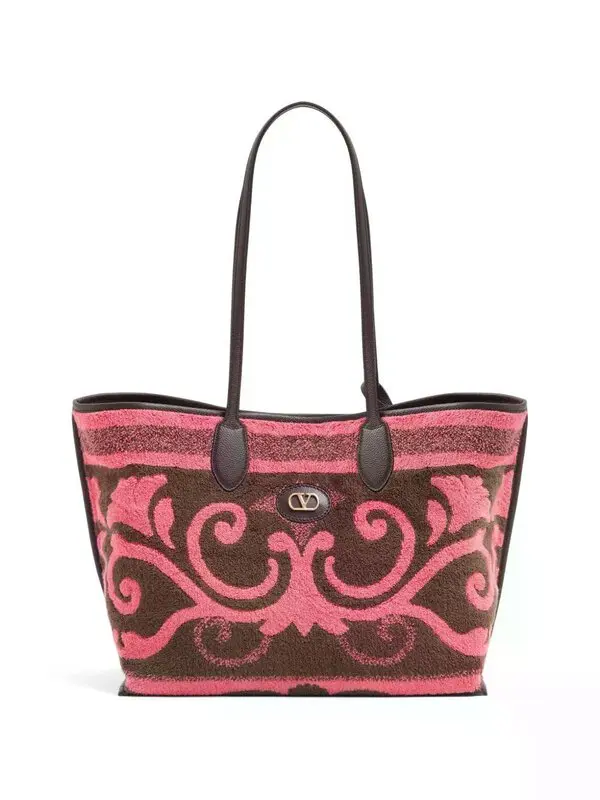 Valentino Garavani Terry Cloth Medium Shopping Bag - Pink