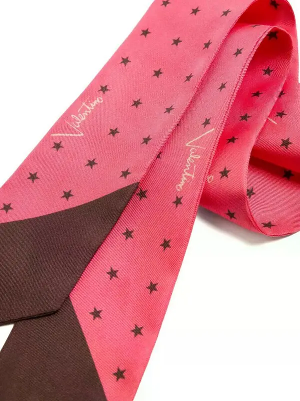 Valentino Garavani Stelline E Firma Starry Silk Bandeau Scarf - Pink