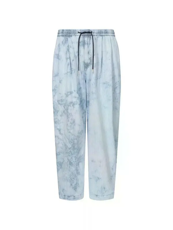 JUUN.J Wide Leg Drawstring Jeans - Blue