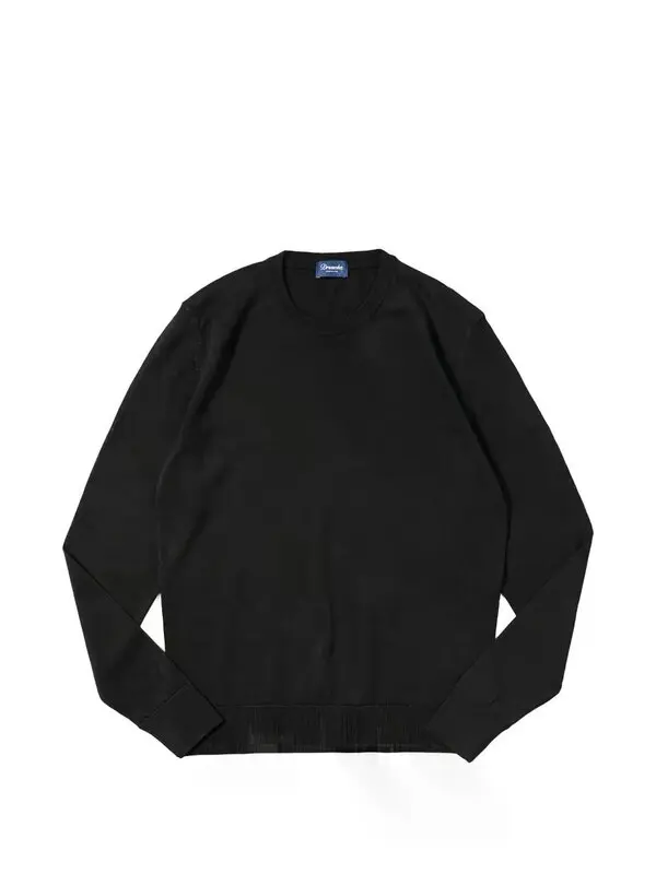DRUMOHR Crew Neck Long Sleeve Sweater - Black