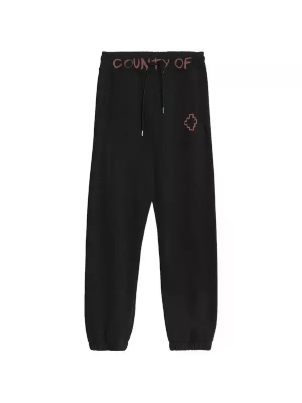 COUNTY OF MILAN Logo-detail Track Pants - Black