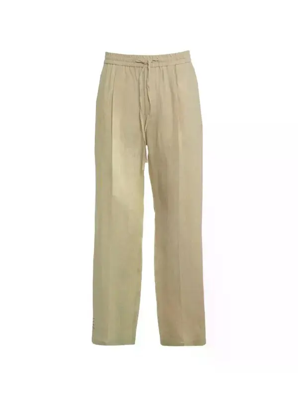 AMARANTO Drawstring Waist Pleated Trousers