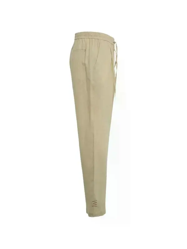 AMARANTO Drawstring Waist Pleated Trousers