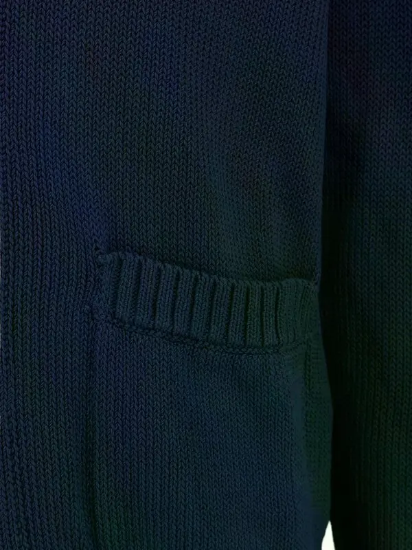 Alpha Studio Ribbed-trim Button-up Cardigan