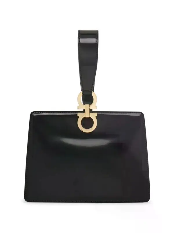 FERRAGAMO Mini Gancini Patent-leather Clutch