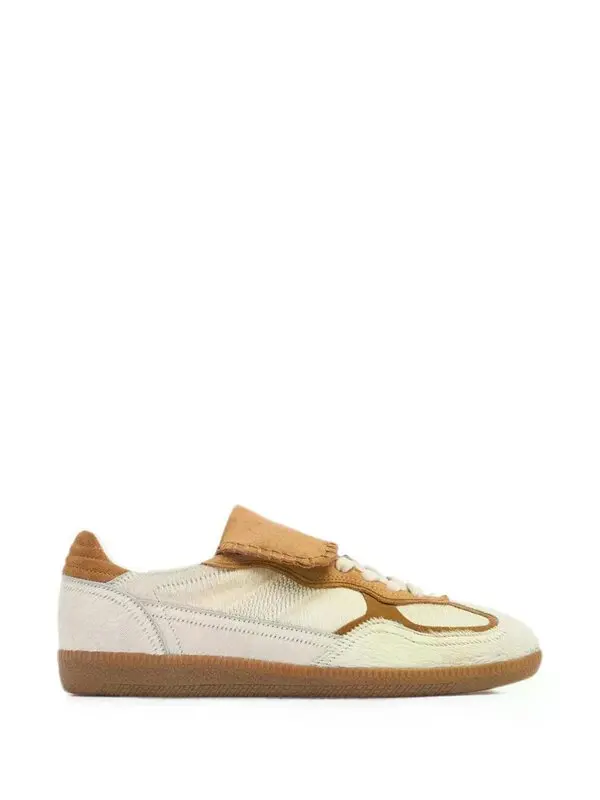 ALOHAS Beige Pony-hair Leather Lace-up Sneakers