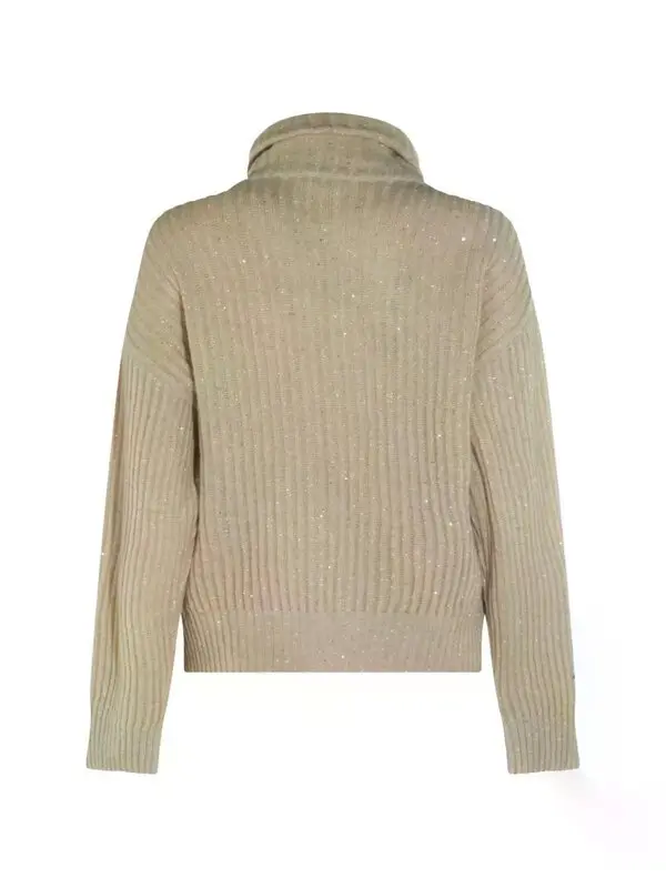 Brunello Cucinelli Sequin-embellished Ribbed Knit Cardigan