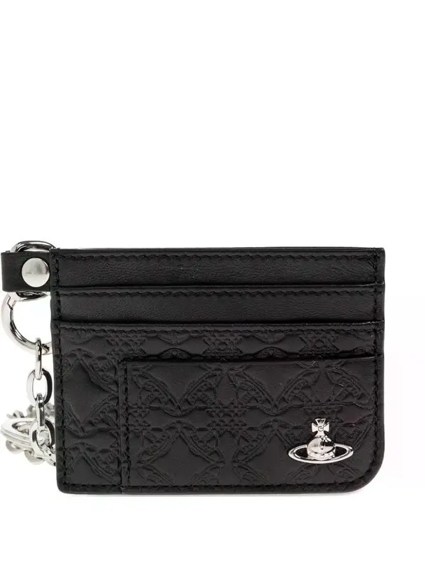 VIVIENNE WESTWOOD Orb-embossed Leather Cardholder - Black