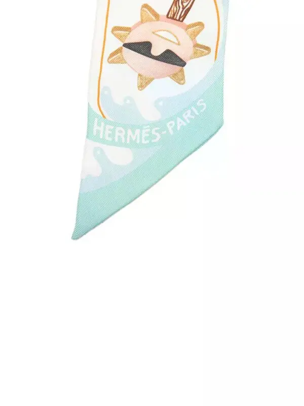 Hermès 2000-2026 Funny Ice Cream Silk Twilly Scarf Scarves