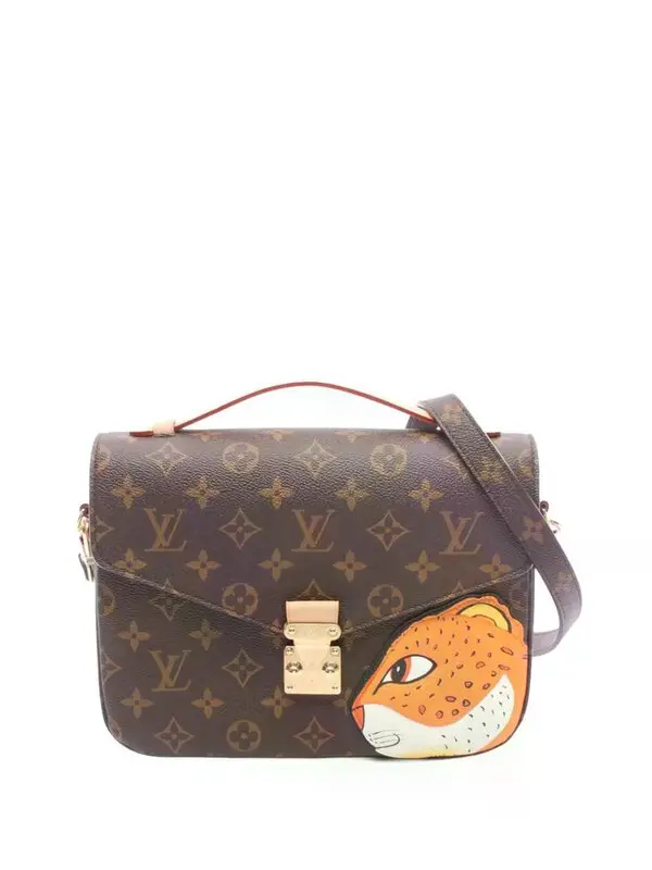 LOUIS VUITTON Monogram Pochette Metis Satchel - Brown