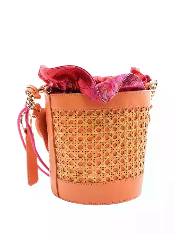 BVLGARI Raffia Serpenti Forever Bucket Bag