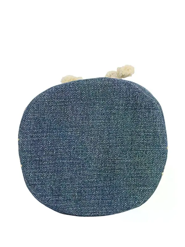 Celine Small Denim Triomphe Drawstring Bucket Bag