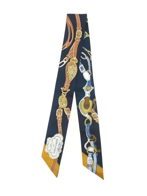 Hermès 2010-2026 Brides De Gala Twilly Silk Scarf Scarves - Blue