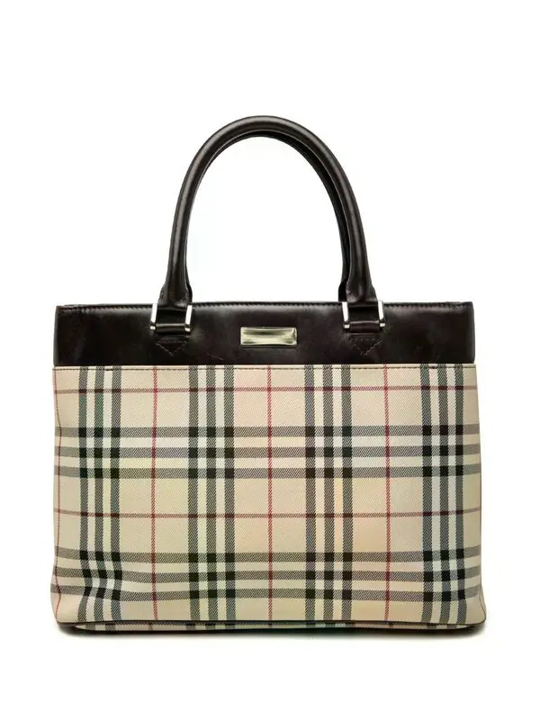Burberry House Check Canvas Tote Bag - Neutrals