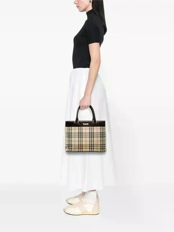 Burberry House Check Canvas Tote Bag