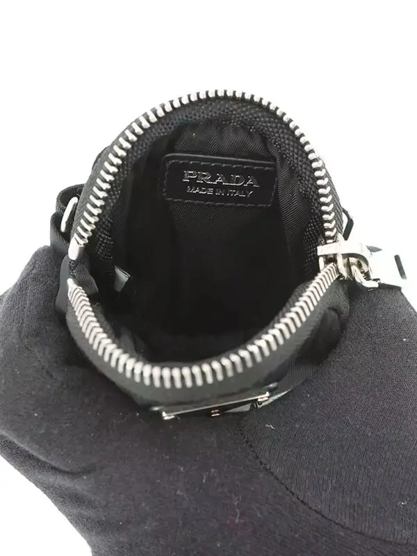 Prada Mini Tessuto Round Pouch Crossbody Bag