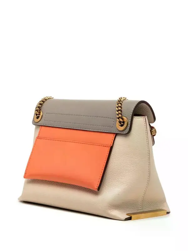 Chloé Small Tricolor Leather Clare Crossbody Bag
