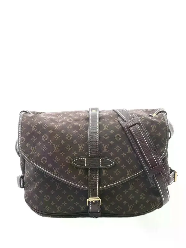 LOUIS VUITTON Monogram Mini Lin Saumur 30 Crossbody Bag
