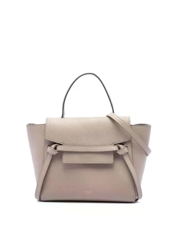 Celine Nano Grained Calfskin Belt Bag Satchel - Neutrals