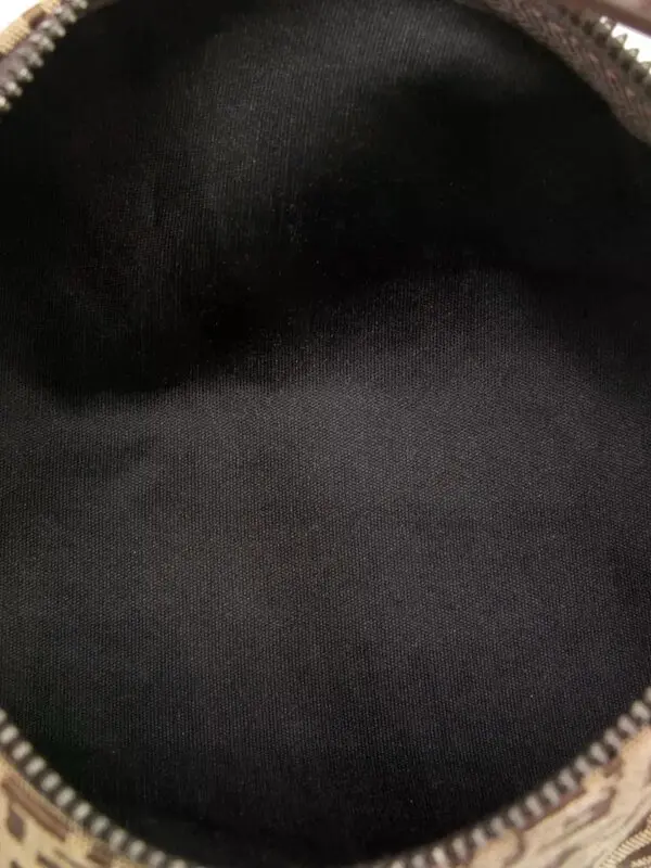 Fendi Zucchino Canvas Barrel Pochette Handbag