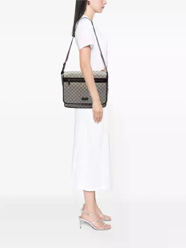 Gucci Gg Supreme Web Crossbody Bag