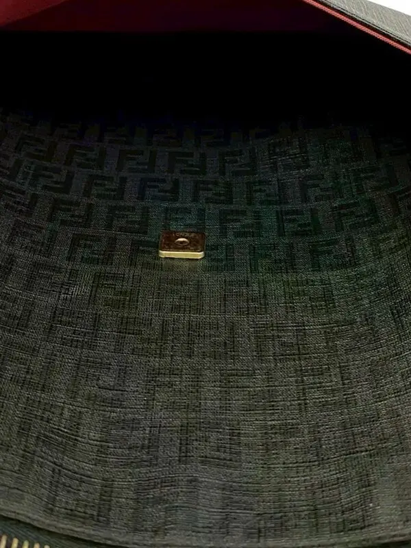 Fendi Zucchino Charm Zip Crossbody Bag