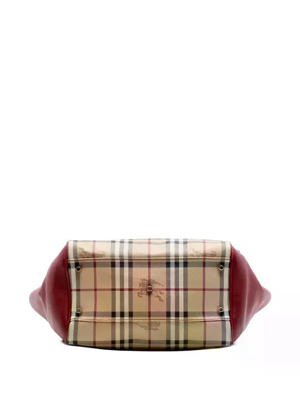 Burberry Haymarket Check Coated Canvas Canterbury Tote Bag - Red