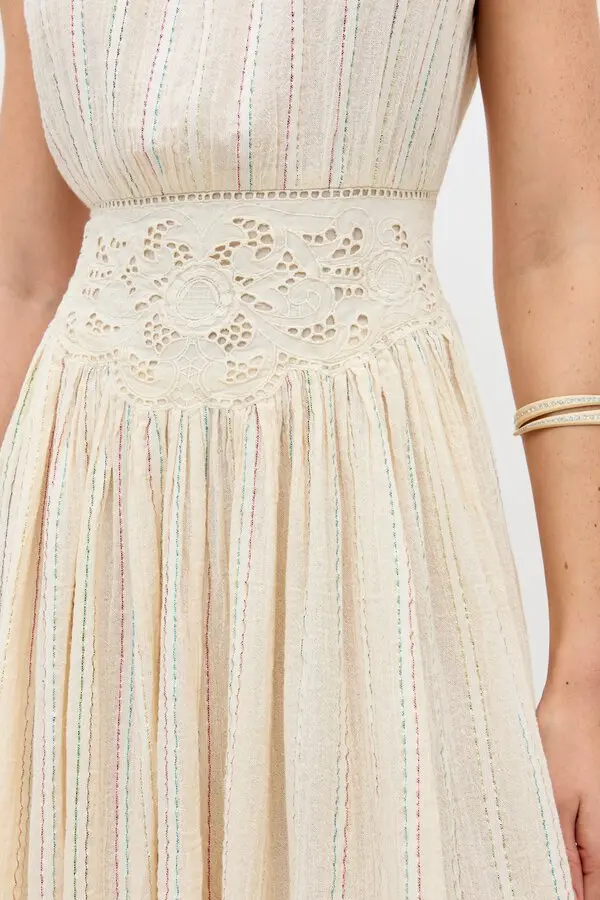Rixo Alayah Sienna Lace Embroidery Regular Dress