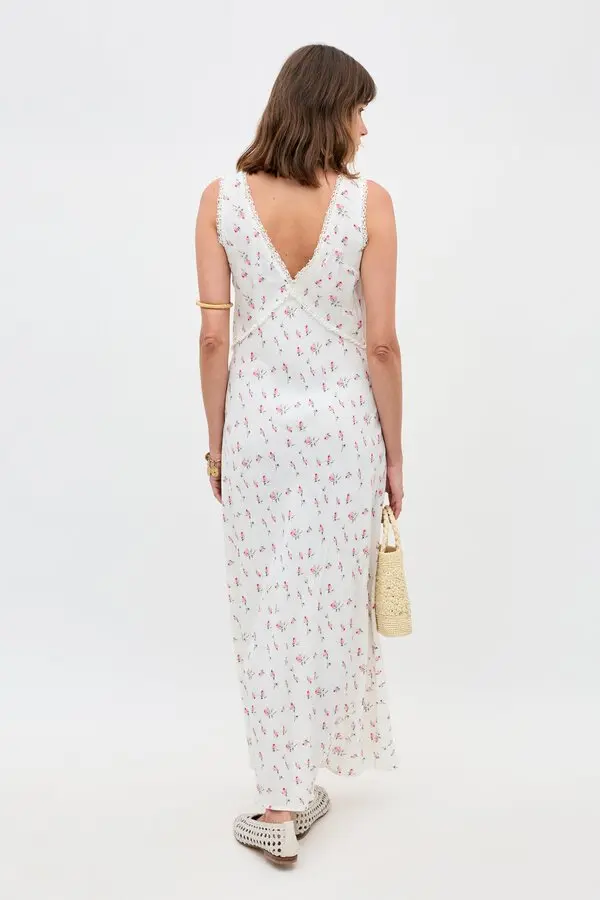 Rixo Sandrine Sienna Bud Ivory Dress