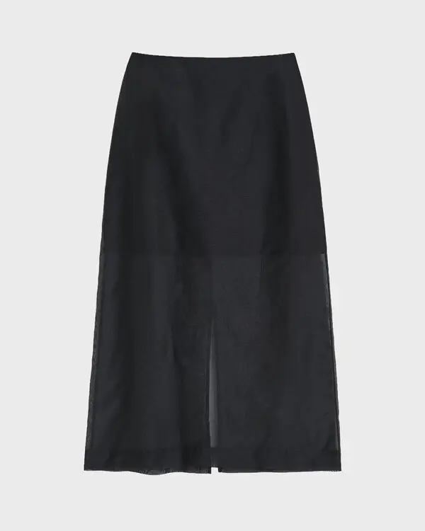 BY MALENE BIRGER Soft Organza Midi Skirt - Black