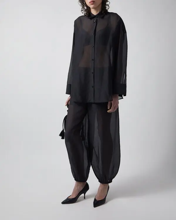 BY MALENE BIRGER Derris Soft Organza Shirt - Black