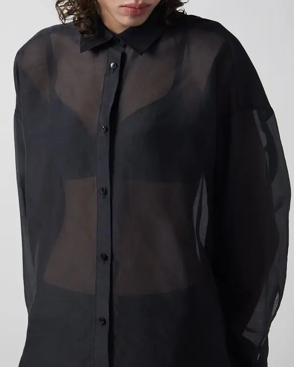BY MALENE BIRGER Derris Soft Organza Shirt - Black