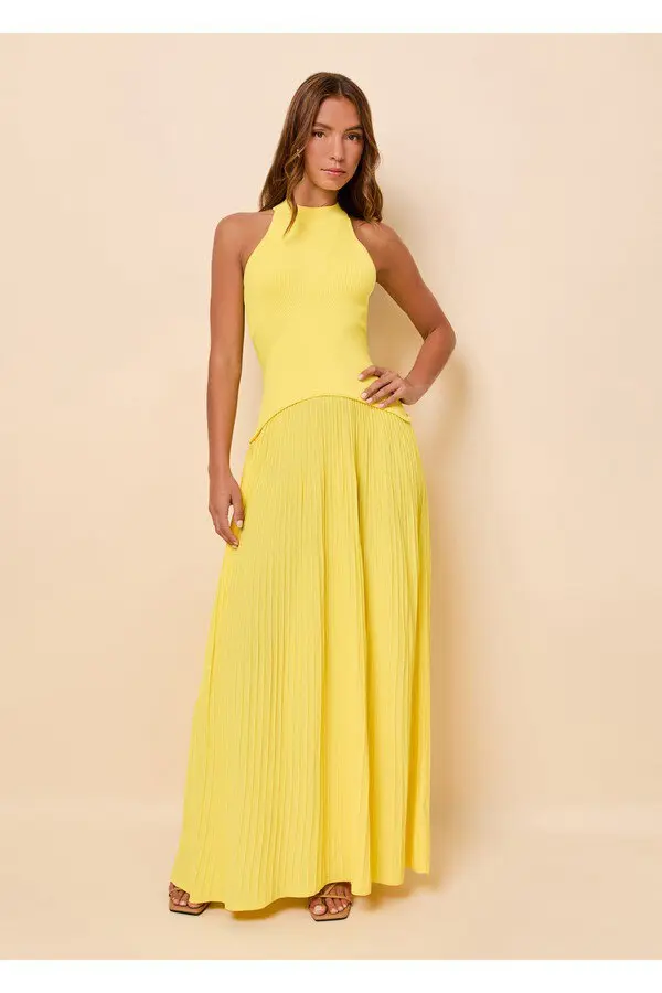 Solid & Striped Isola Ribbed Maxi Dress - Red