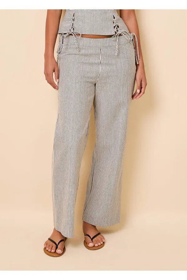 Solid & Striped Kendall Pant Twill Brule / Noir - Stripe