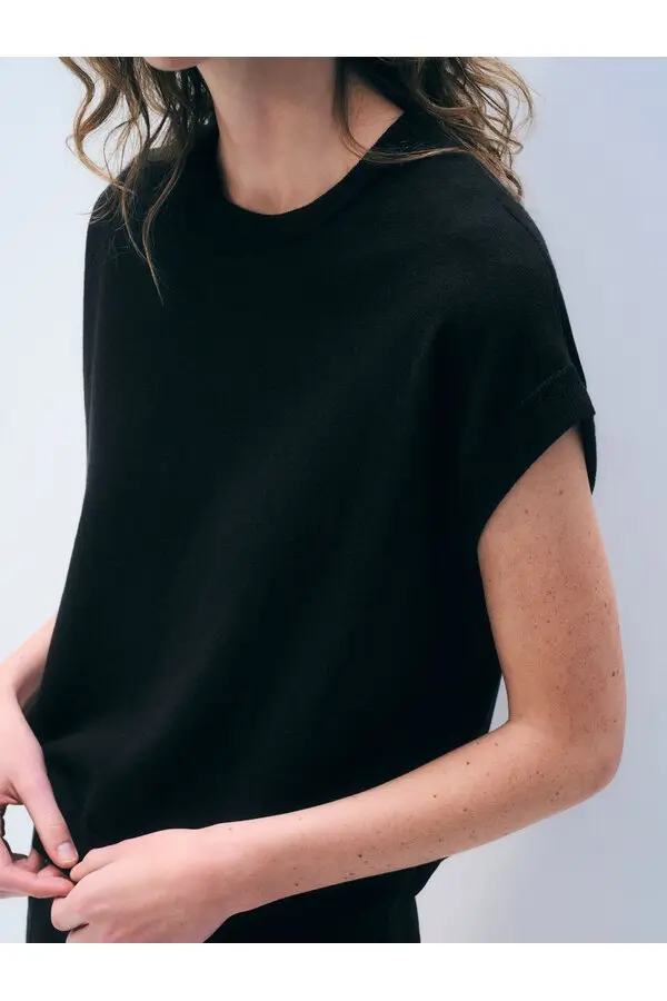 WHITE & WARREN Linen Blend T-shirt