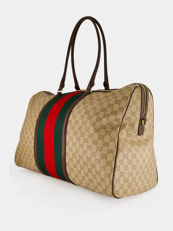 Gucci Medium Gg Duffle Bag With Web