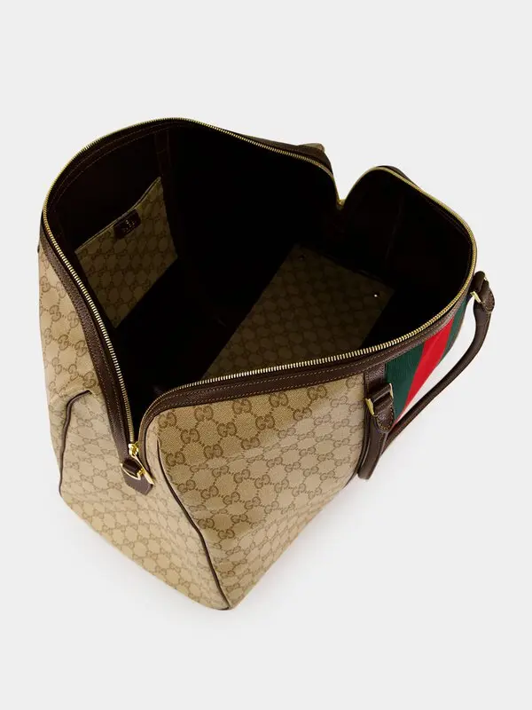 Gucci Medium Gg Duffle Bag With Web