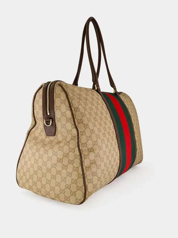 Gucci Medium Gg Duffle Bag With Web