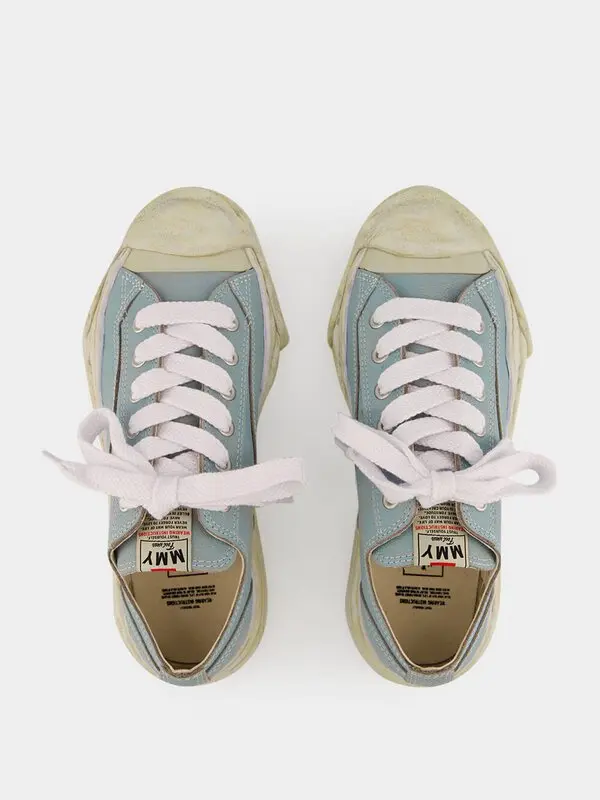 Mihara Yasuhiro Light Hank Og Sole Leather Sneakers - Blue