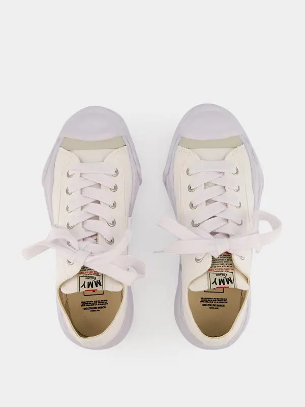 Mihara Yasuhiro Hank Og Sole Canvas Sneakers - White