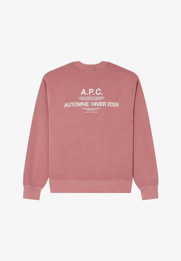 A.p.c. Cotton Sweatshirt With Back Print