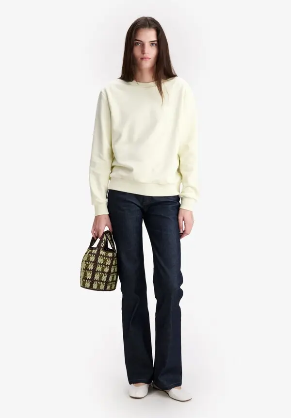 A.p.c. Logo Embroidered Organic Cotton Sweatshirt - Bleach