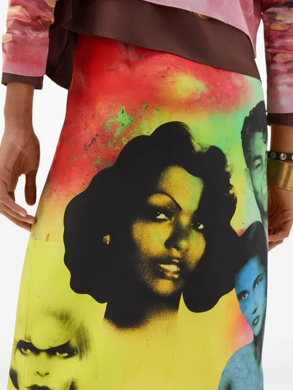 Versace Printed Silk Skirt - Multicolor