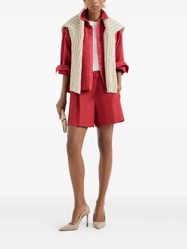 Brunello Cucinelli Cotton And Linen Blend Shirt - Multicolor