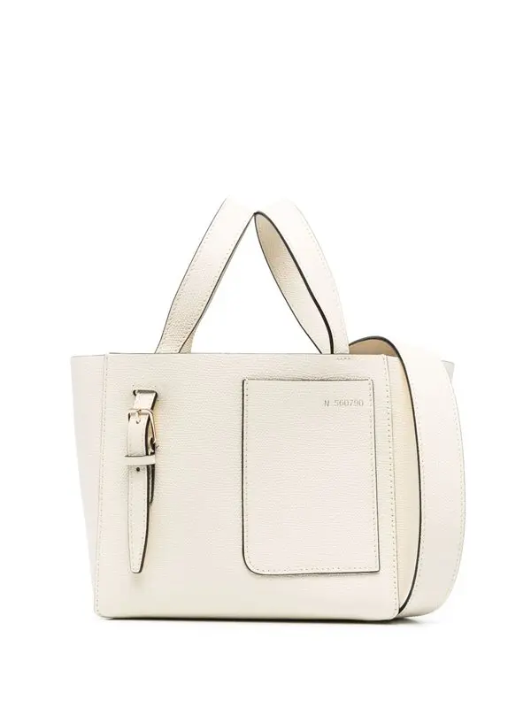 VALEXTRA Mini Leather Bucket Bag With Decorative Buckle - Multicolor