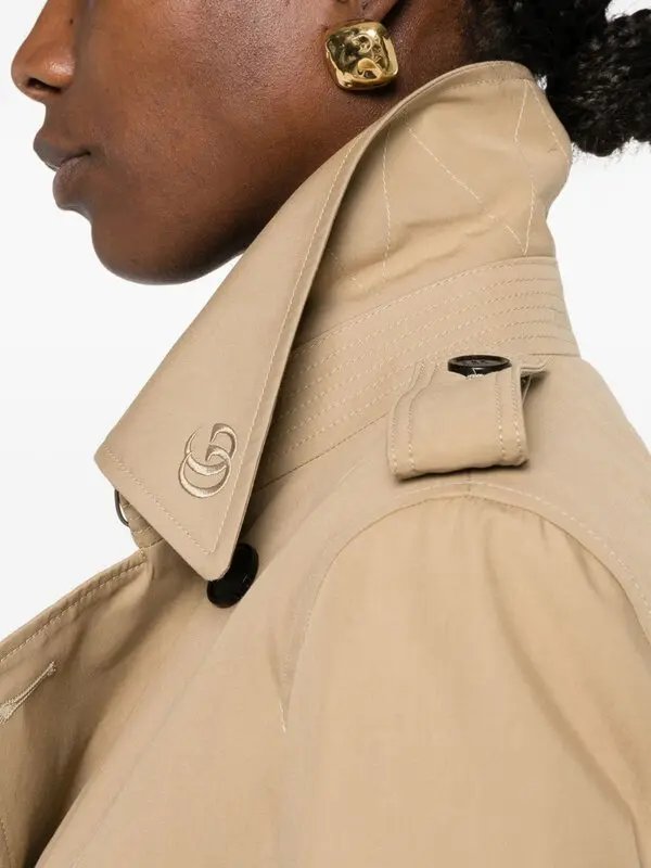 Gucci Cotton Long Trench Coat - Multicolor